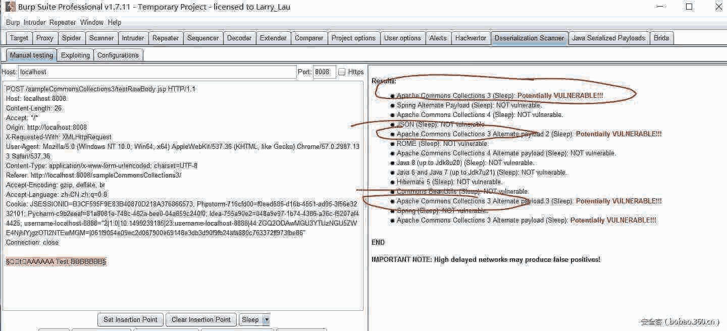 Burp Suite扩展之Java Deserialization Scanner | 来唧唧歪歪(Ljjyy.com) - 多读书多实践，勤思考善领悟