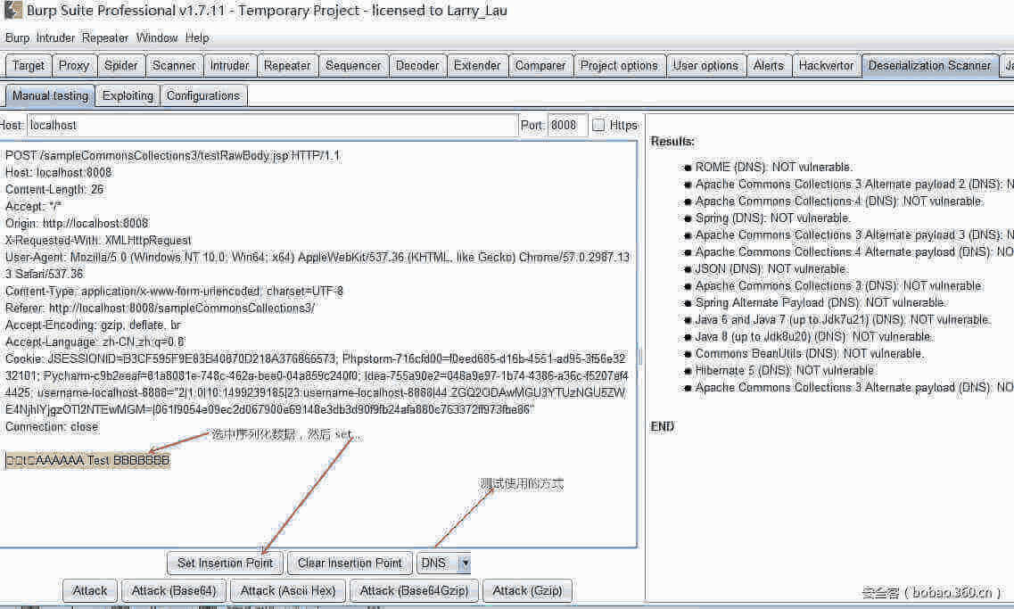Burp Suite扩展之Java Deserialization Scanner | 来唧唧歪歪(Ljjyy.com) - 多读书多实践，勤思考善领悟